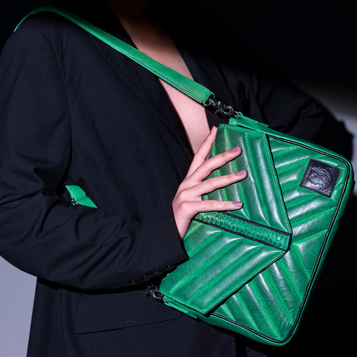 Buy Leather Stella Green Sling Bag Online for women | Abelardo De Moda